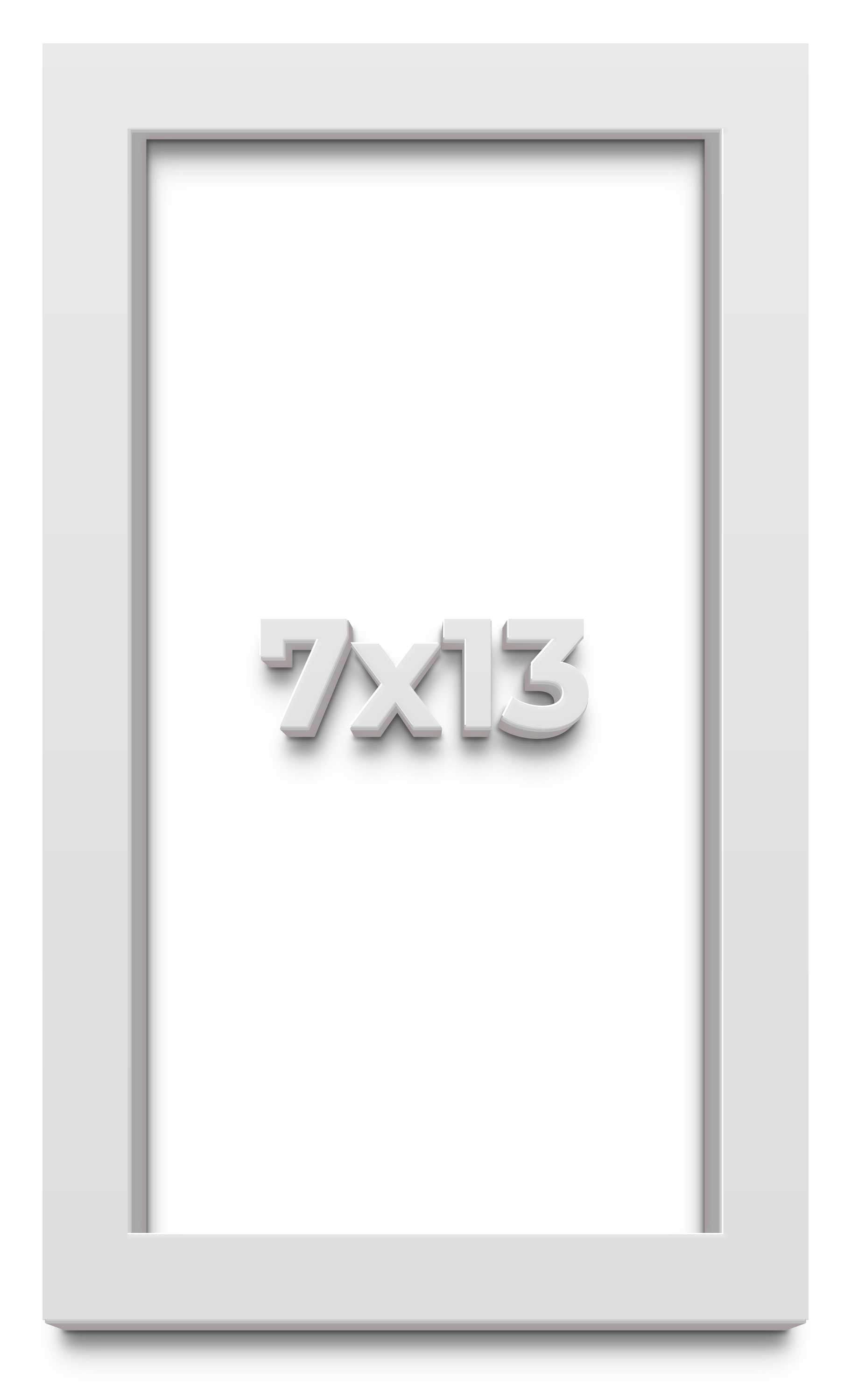 7x13 Shadow Box High Gloss White Display Frame | 1.625 Inches Deep | 1 ...