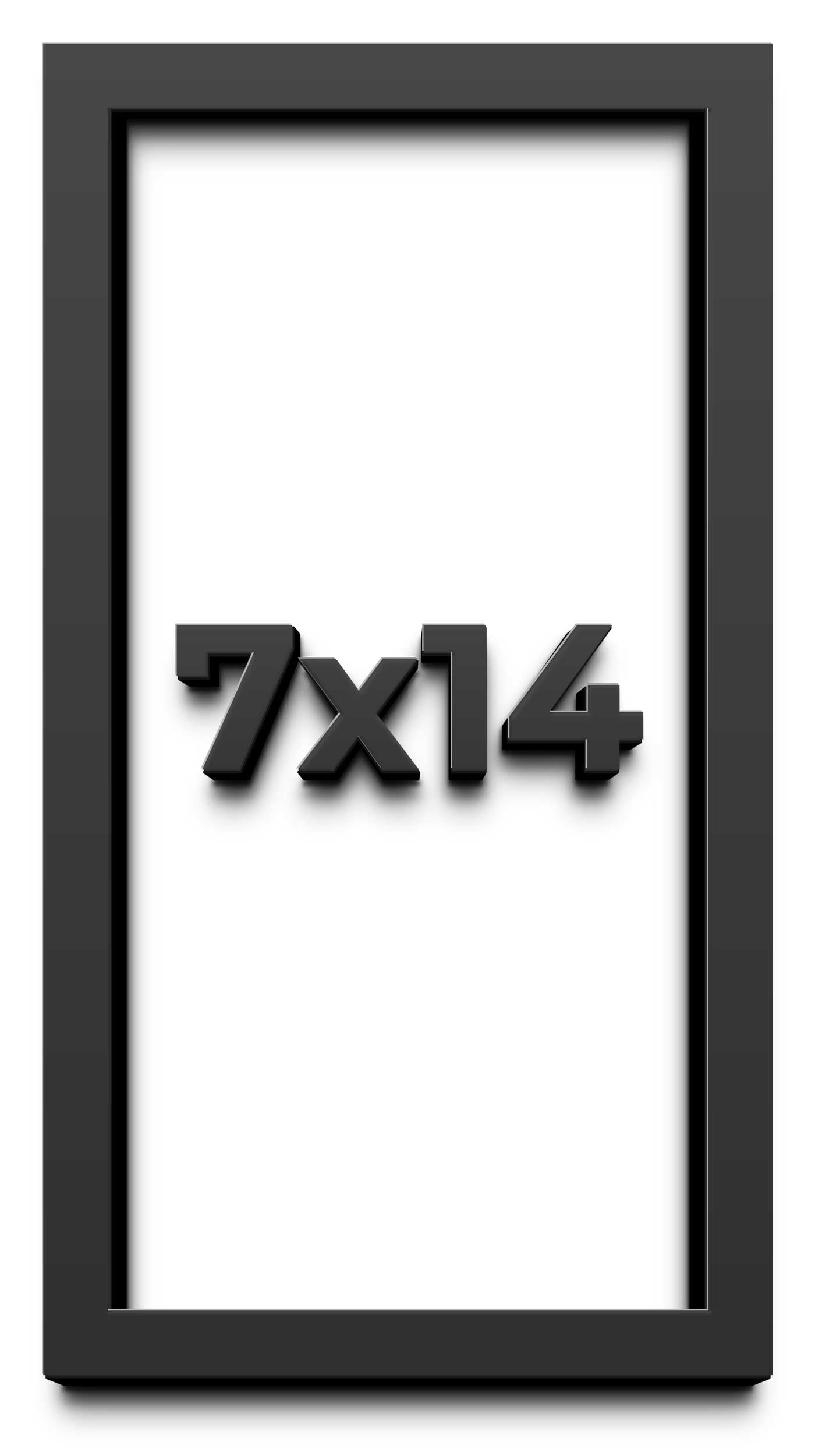 7x14 Shadow Box Frame Black | 1 inches Deep Real Wood Contemporary ...