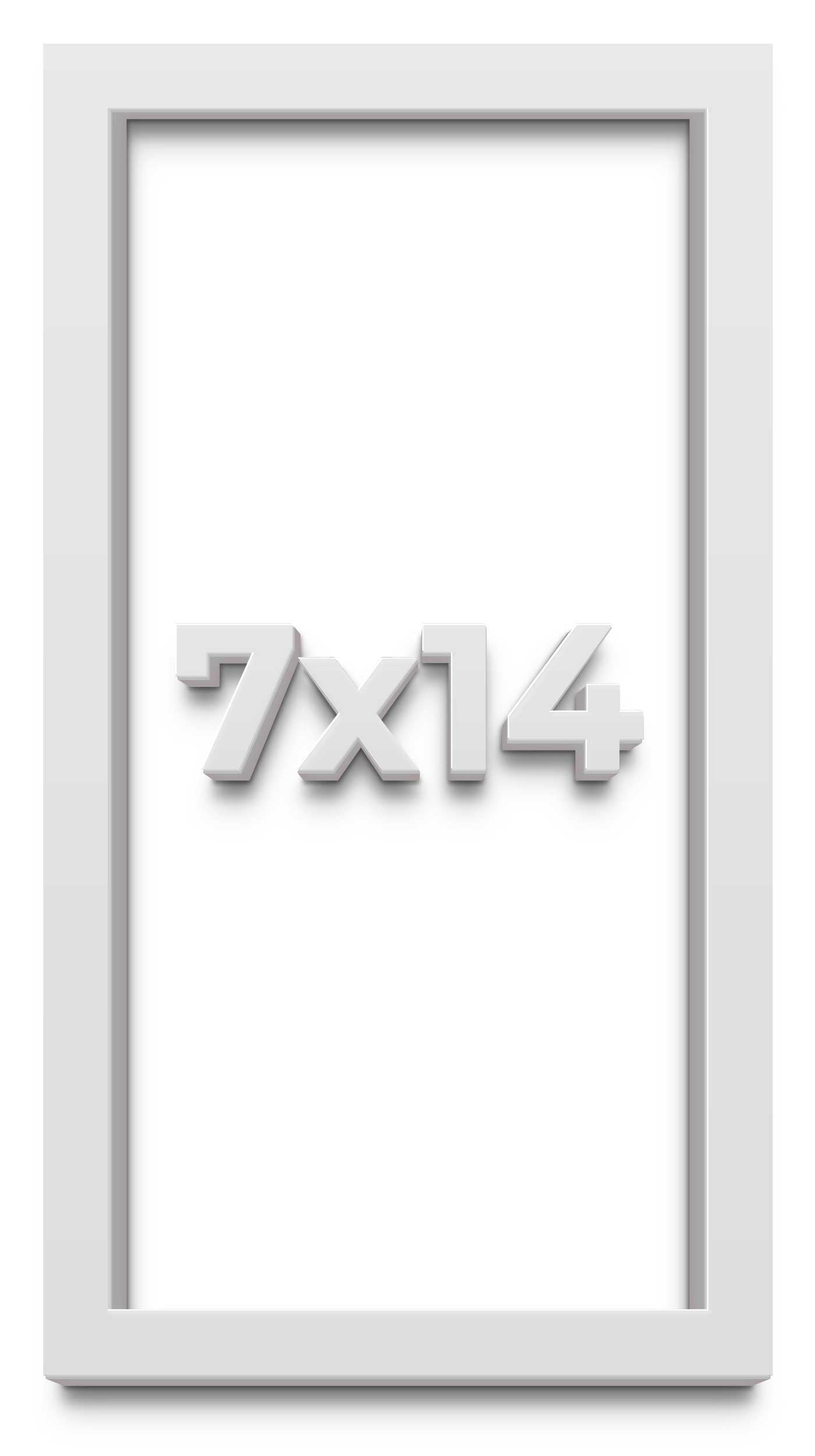 7x14 Shadow Box Frame White | 1 Inches Deep Real Wood Contemporary ...