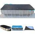 7x14Ft Rectangular Pool Cover with Side Storage for Oval and ...