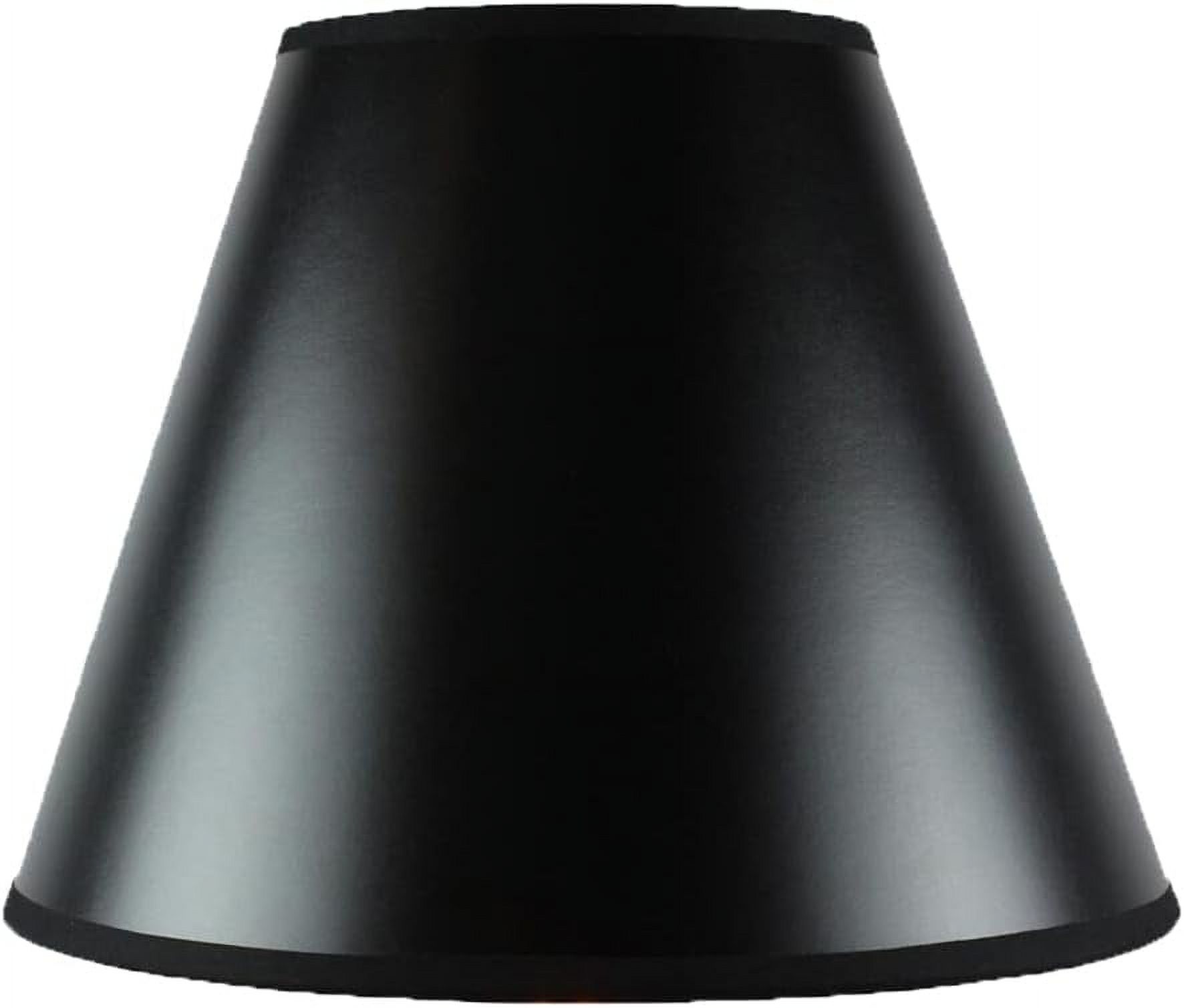 7x14x11 Bold Black with True Gold Lining Hard Back Empire Lampshade ...