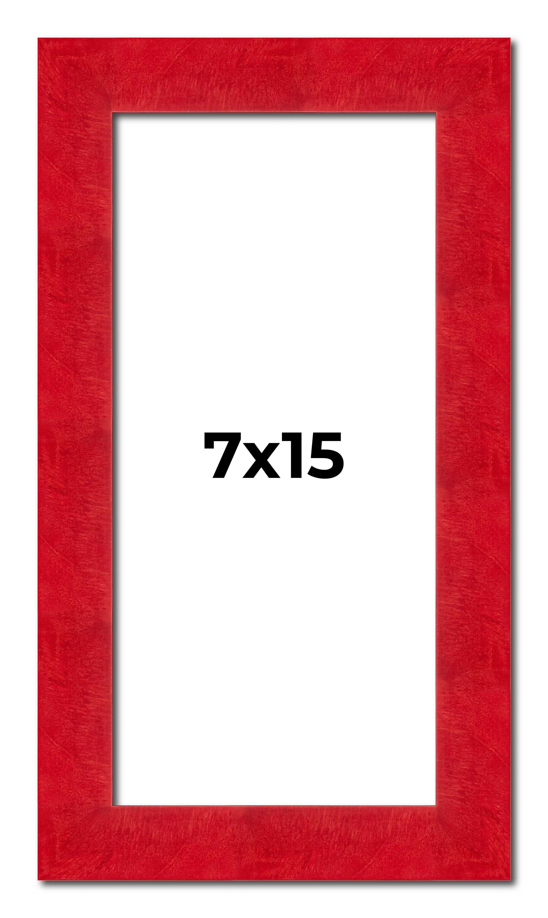 7x15 Frame Red Burl Solid Wood Picture Frame Width 1.75 Inches ...