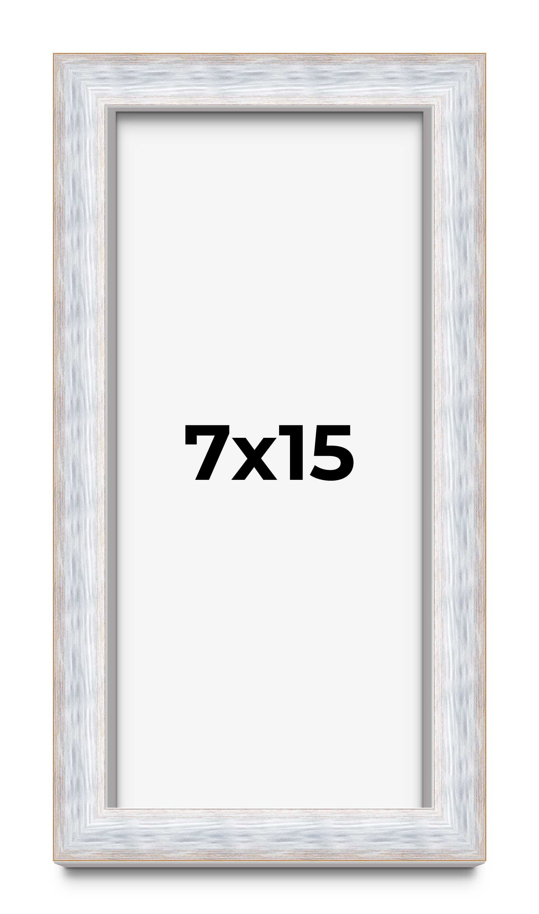 7x15 Shadow Box Frame Silver | 1.625 Inches Deep Real Wood Contemporary ...