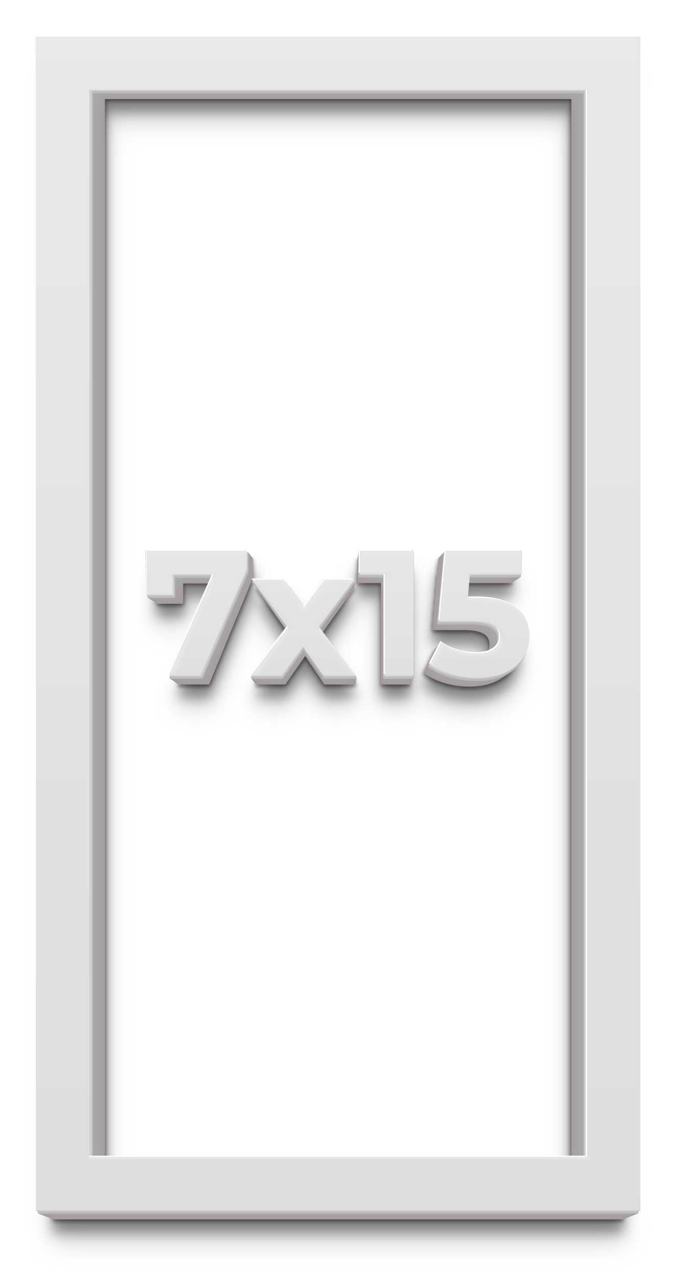 7x15 Shadow Box Frame White | 1 Inches Deep Real Wood Contemporary ...