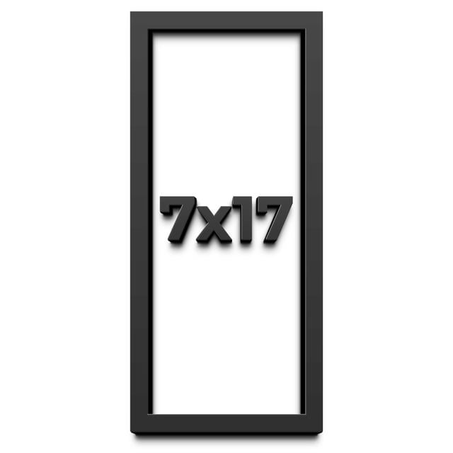7x17 Shadow Box Frame Black | 1 inches Deep Real Wood Contemporary ...