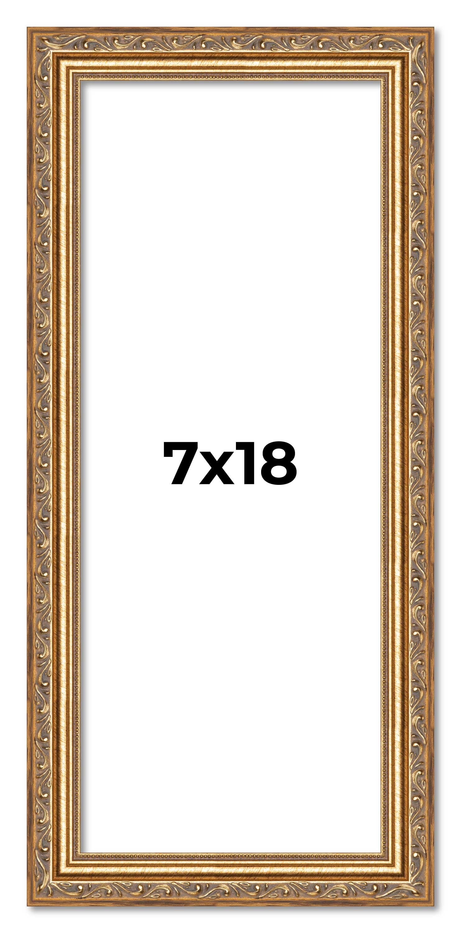 7x18 Frame Gold Solid Wood Picture Frame Width 1.25 Inches | Interior ...