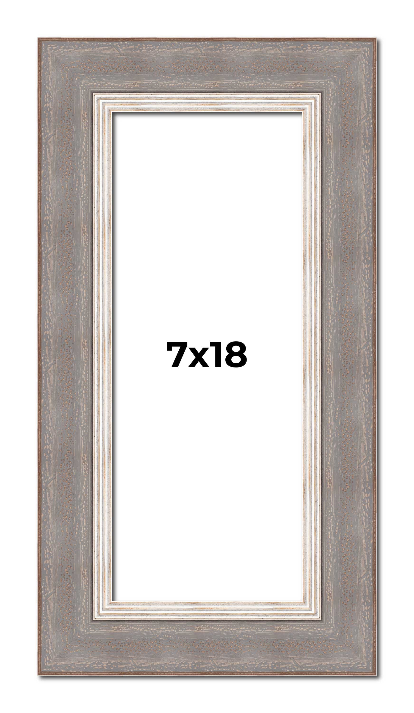7x18 Frame Grey Real Wood Picture Frame Width 2.75 Inches | Interior ...