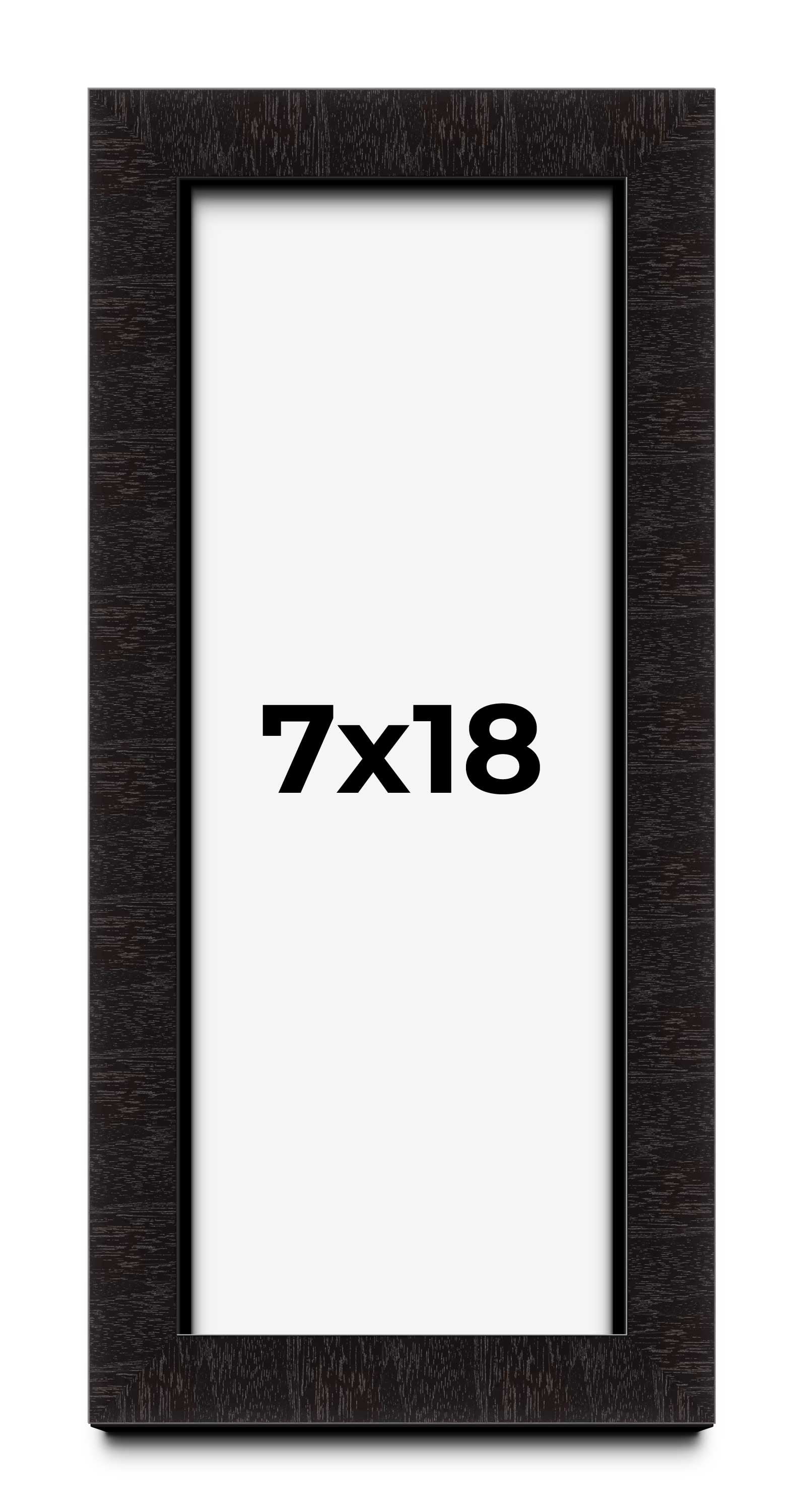 7x18 Shadow Box Black Solid Wood Display Picture Frame | 1 Inch Rabbet ...