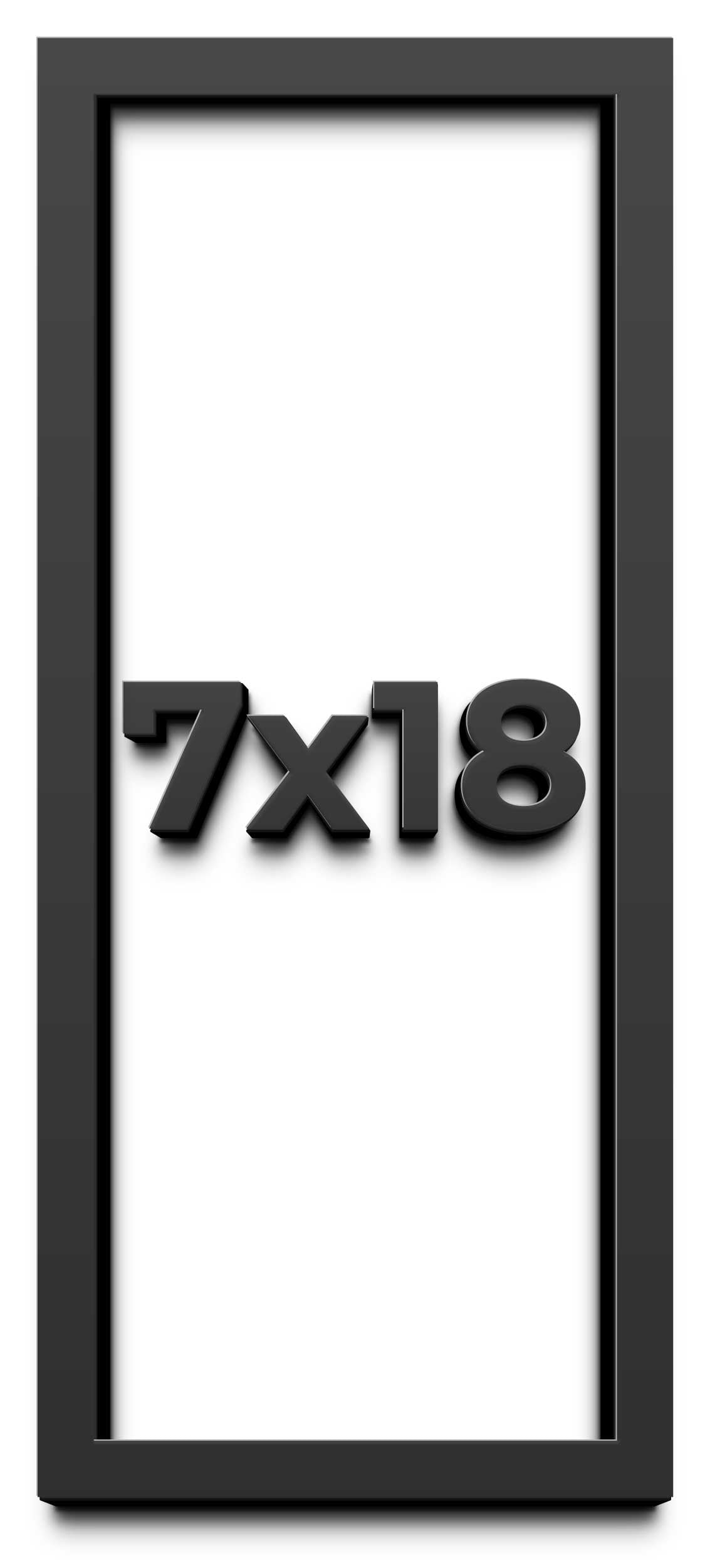 7x18 Shadow Box Frame Black | 1 inches Deep Real Wood Contemporary ...