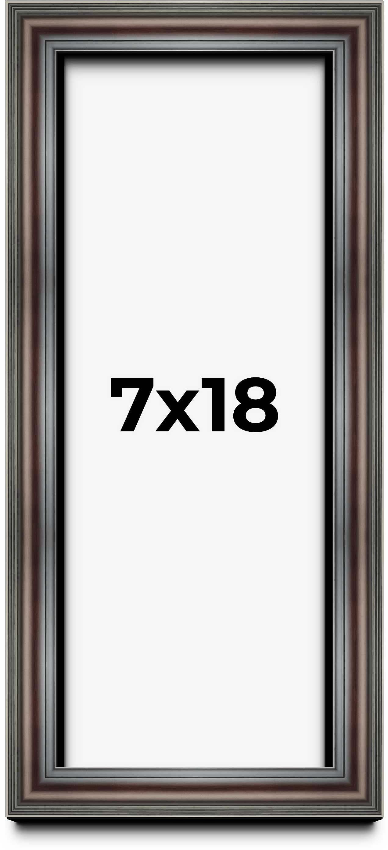 7x18 Shadow Box Frame Brown Cherry | 2.625 Inches Deep Pine Wood ...