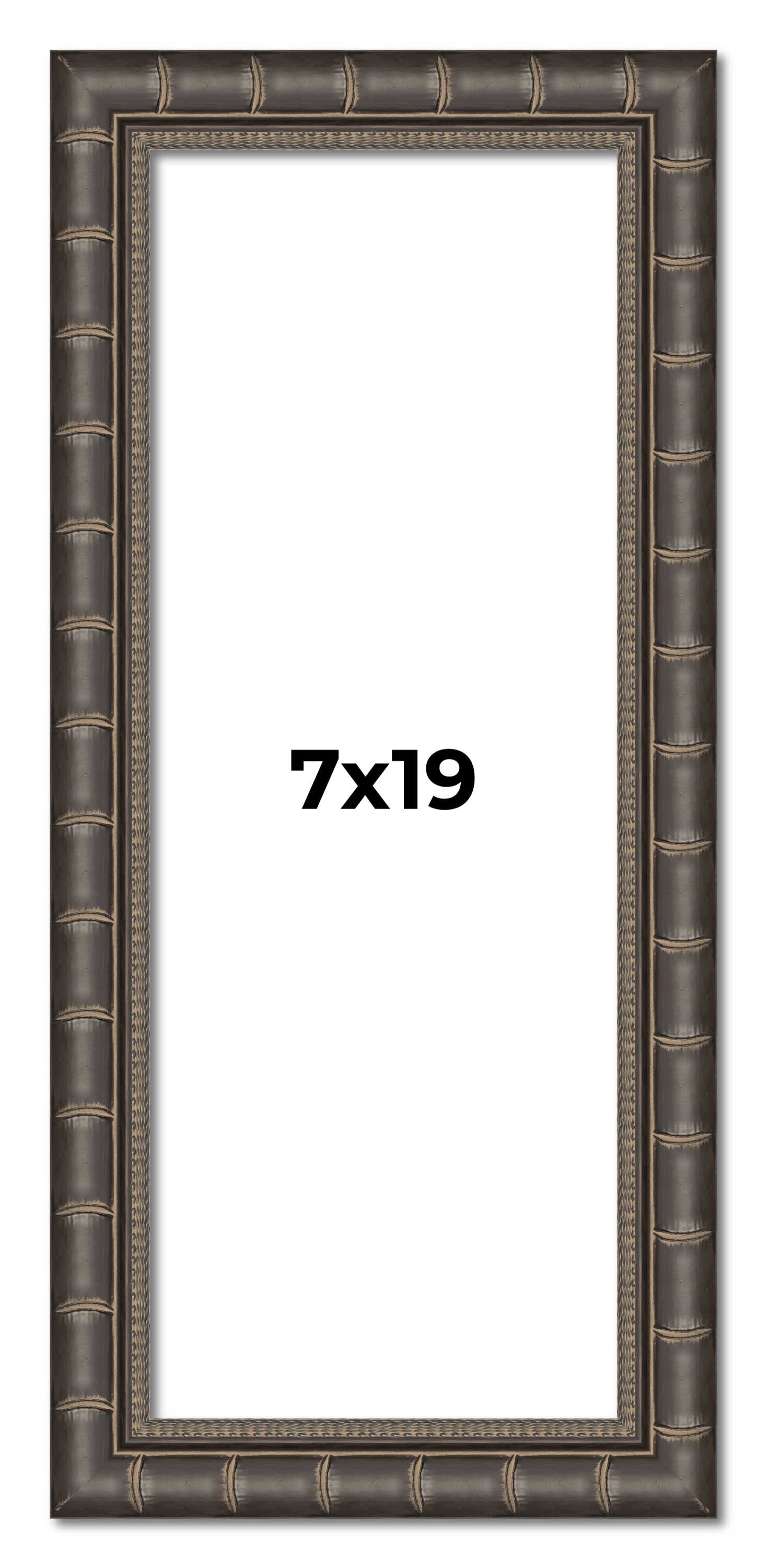 7x19 Frame Black Bamboo Solid Wood Picture Frame Width 1.5 Inches ...
