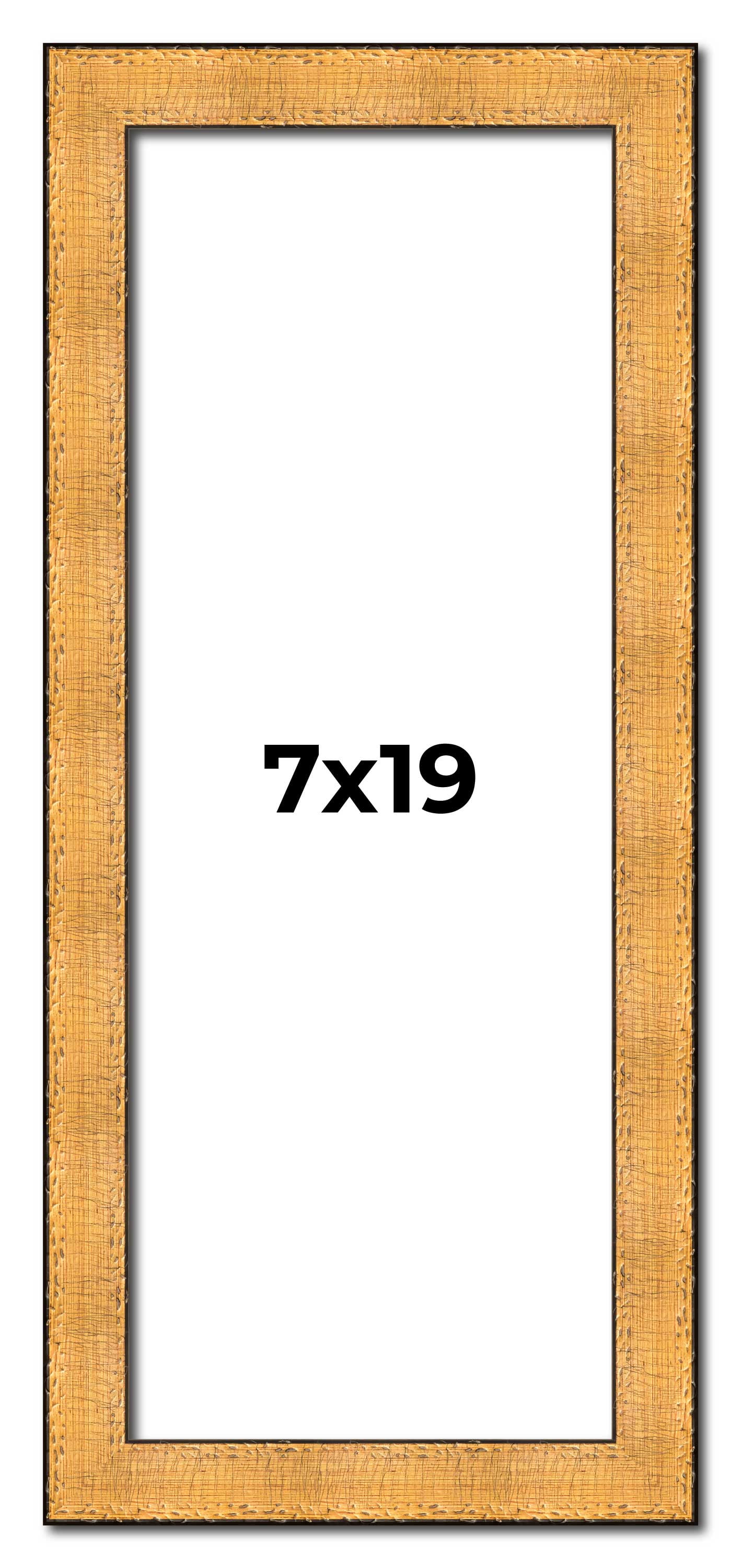 7x19 Frame Gold Rustic Solid Wood Picture Frame | 1.25 Inch Wide ...
