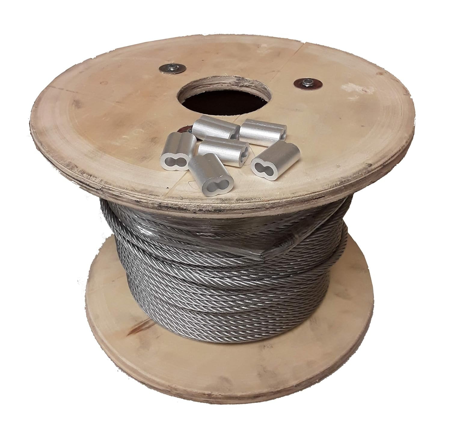 7x19 Galvanized Aircraft Cable Wire Rope 3/16" 500 ft with 3/16 ...