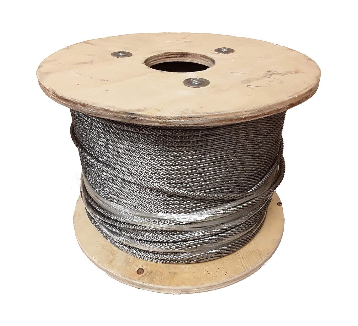 7x19 Galvanized Aircraft Cable Wire Rope 3/8" 200 ft - No Sleeves ...