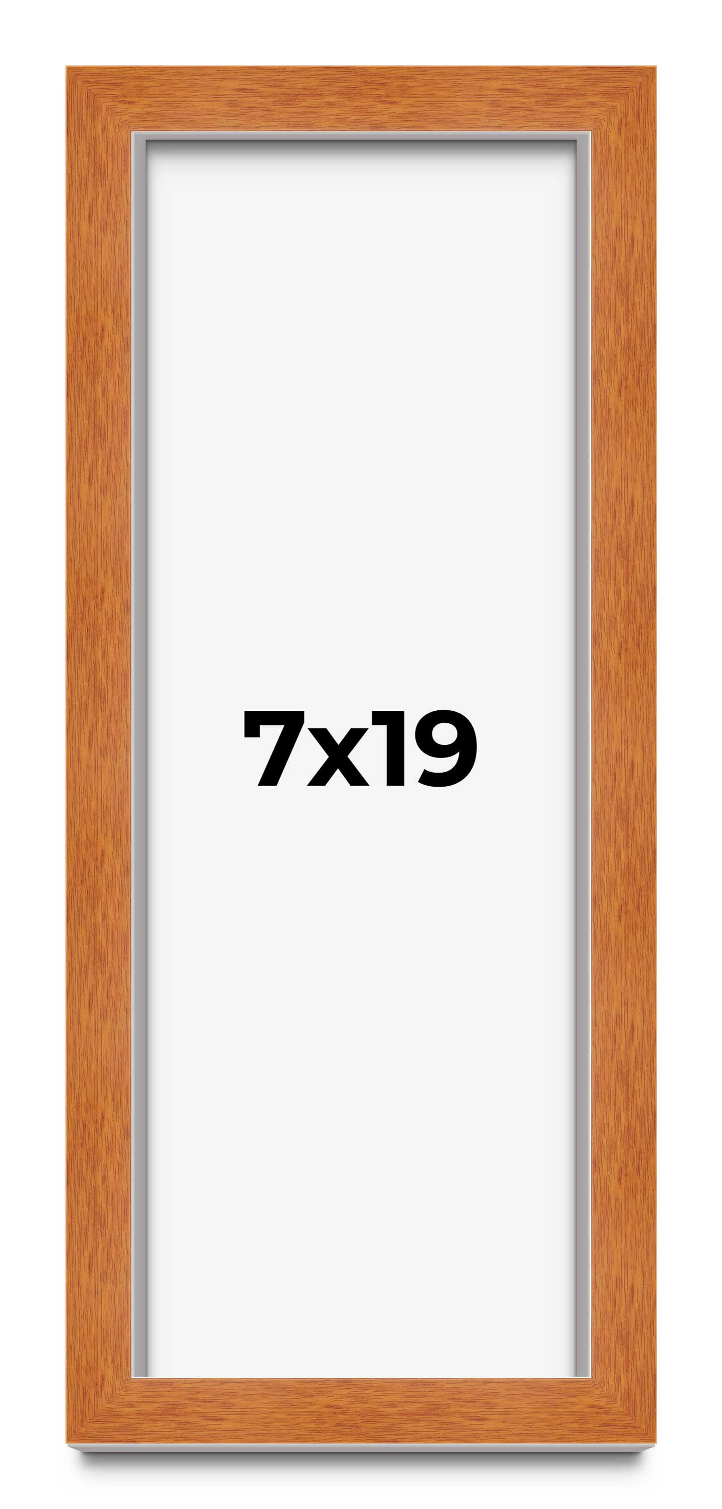 7x19 Shadow Box Frame Brown | 0.875 Inches Deep Real Wood Contemporary ...