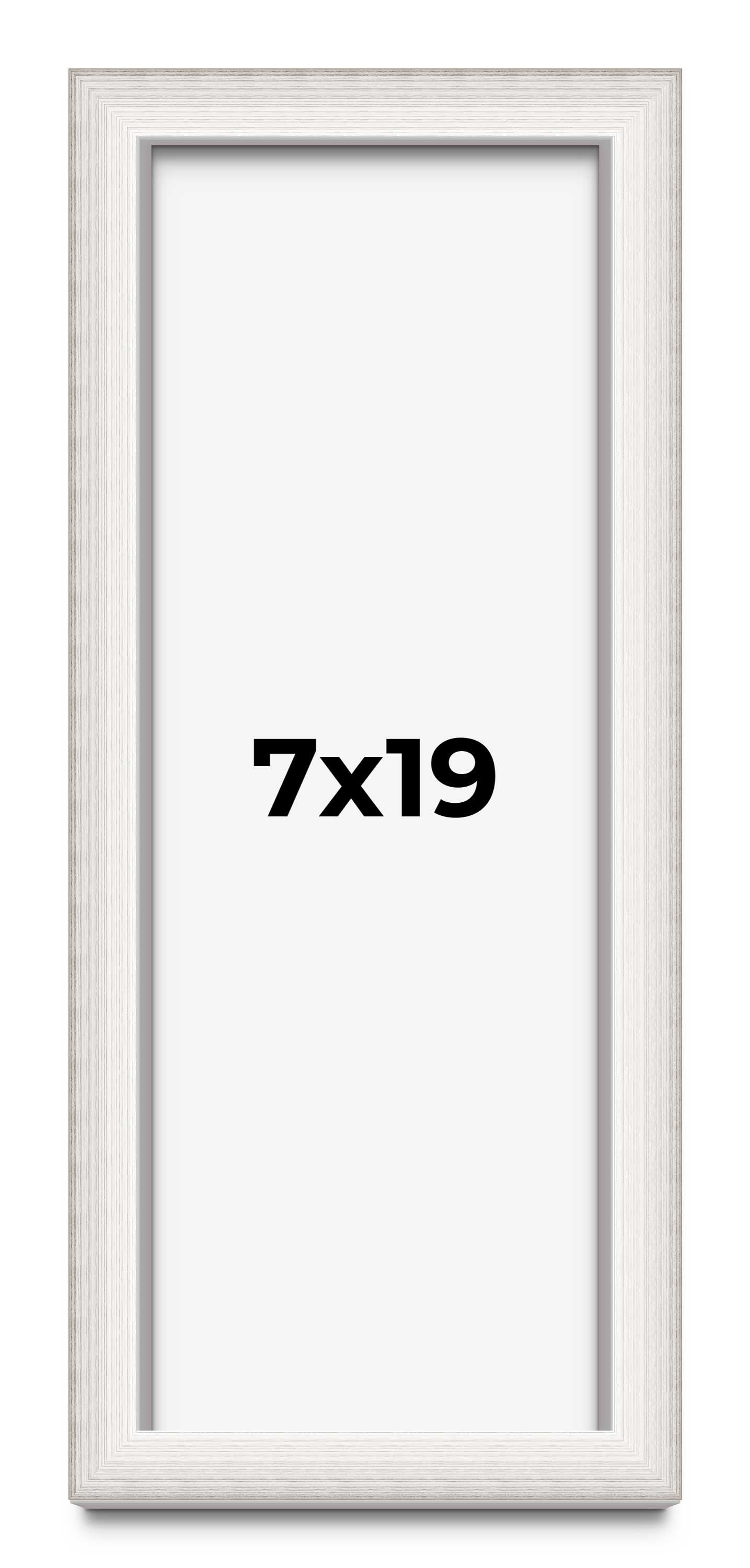 7x19 Shadow Box Silver Brushed Striped Display Frame | 1.625 Inches ...