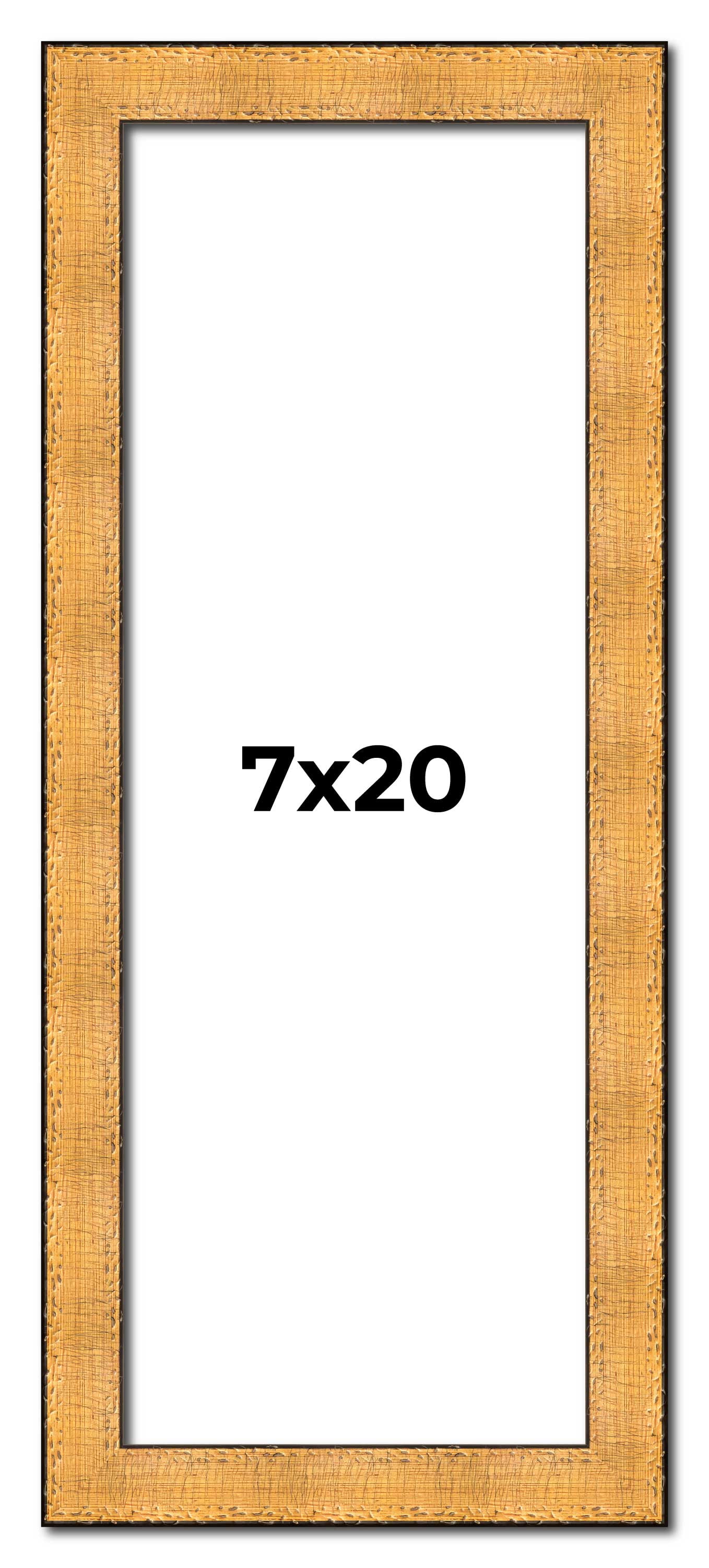7x20 Frame Gold Rustic Solid Wood Picture Frame | 1.25 Inch Wide ...