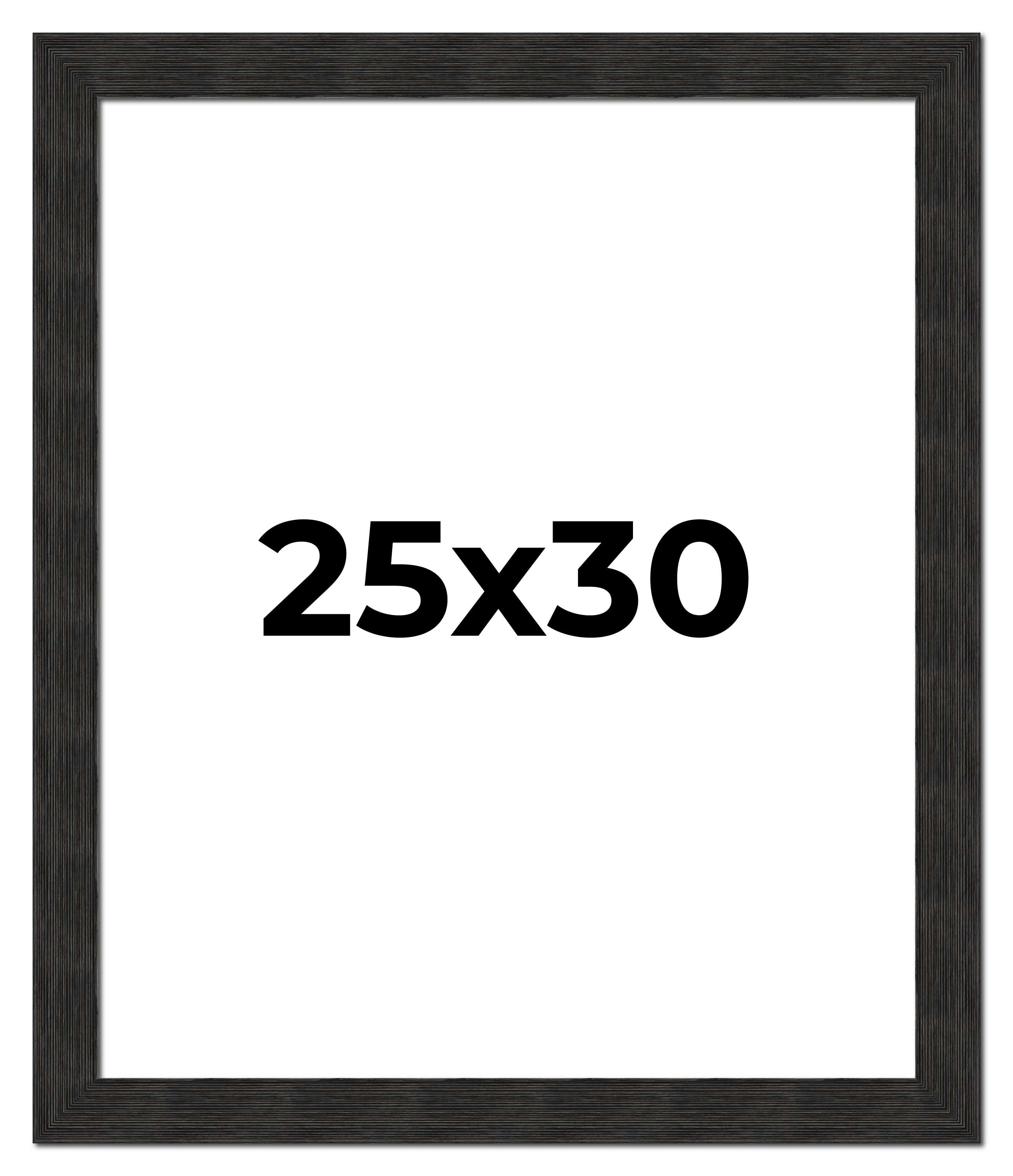 25x30 Contemporary Black Picture Frame - UV Acrylic, Foam Board Backing ...