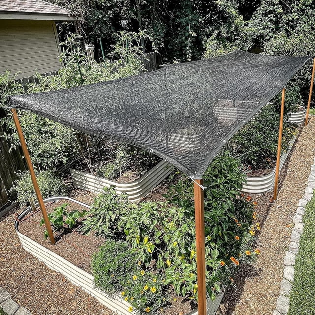 7x21 FT Shade Cloth with Brass Grommets 50% Shading Rate Mesh Shade ...