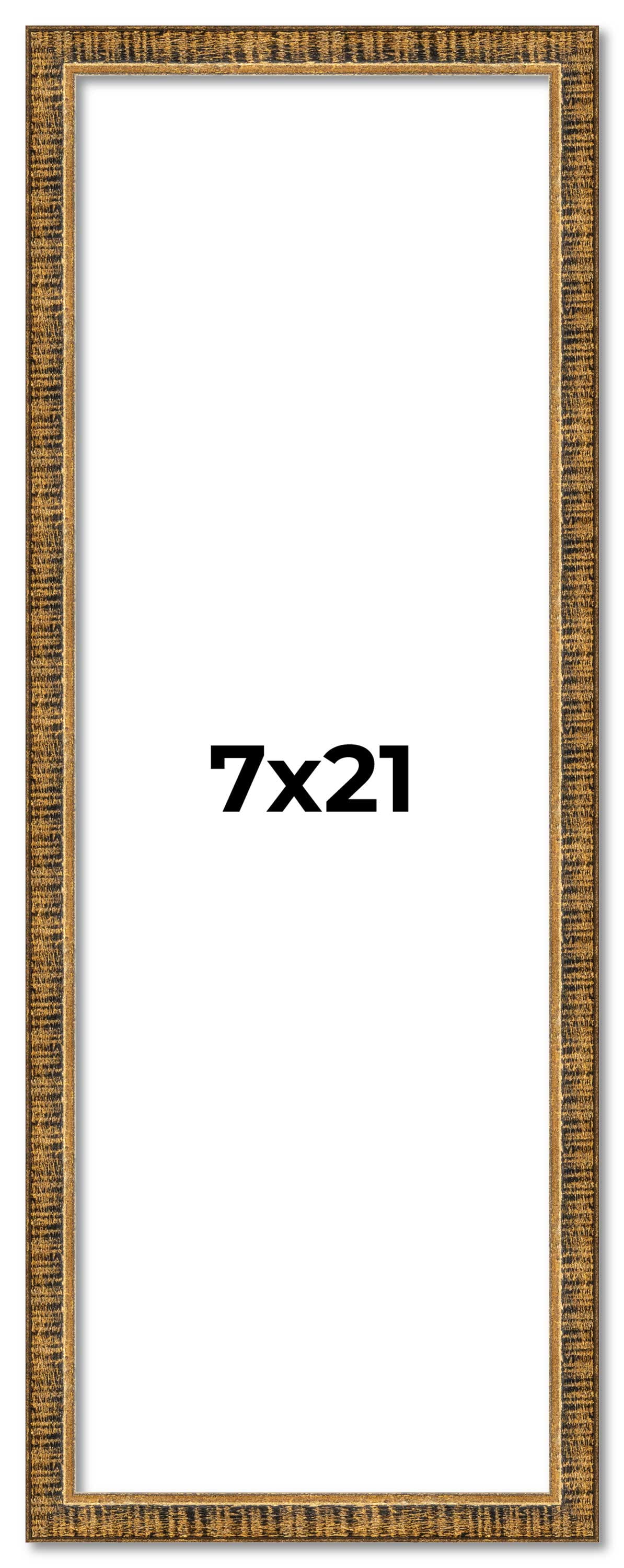 7x21 Frame Gold Solid Wood Picture Frame - Complete Modern Photo Frame ...