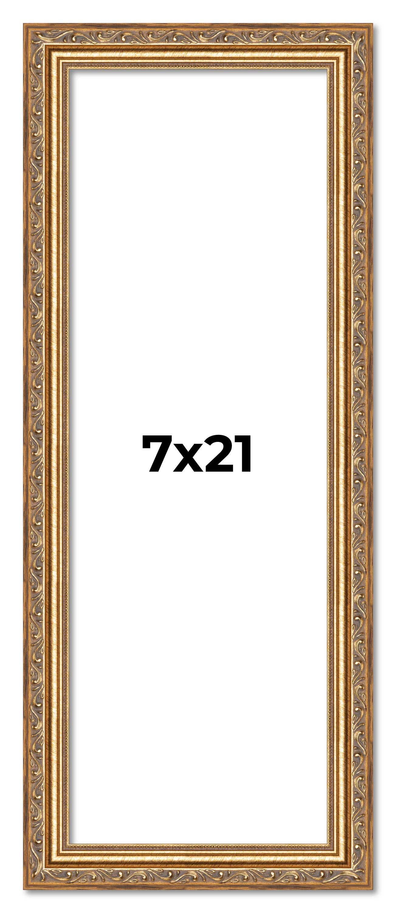 7x21 Frame Gold Solid Wood Picture Frame Width 1.25 Inches | Interior ...