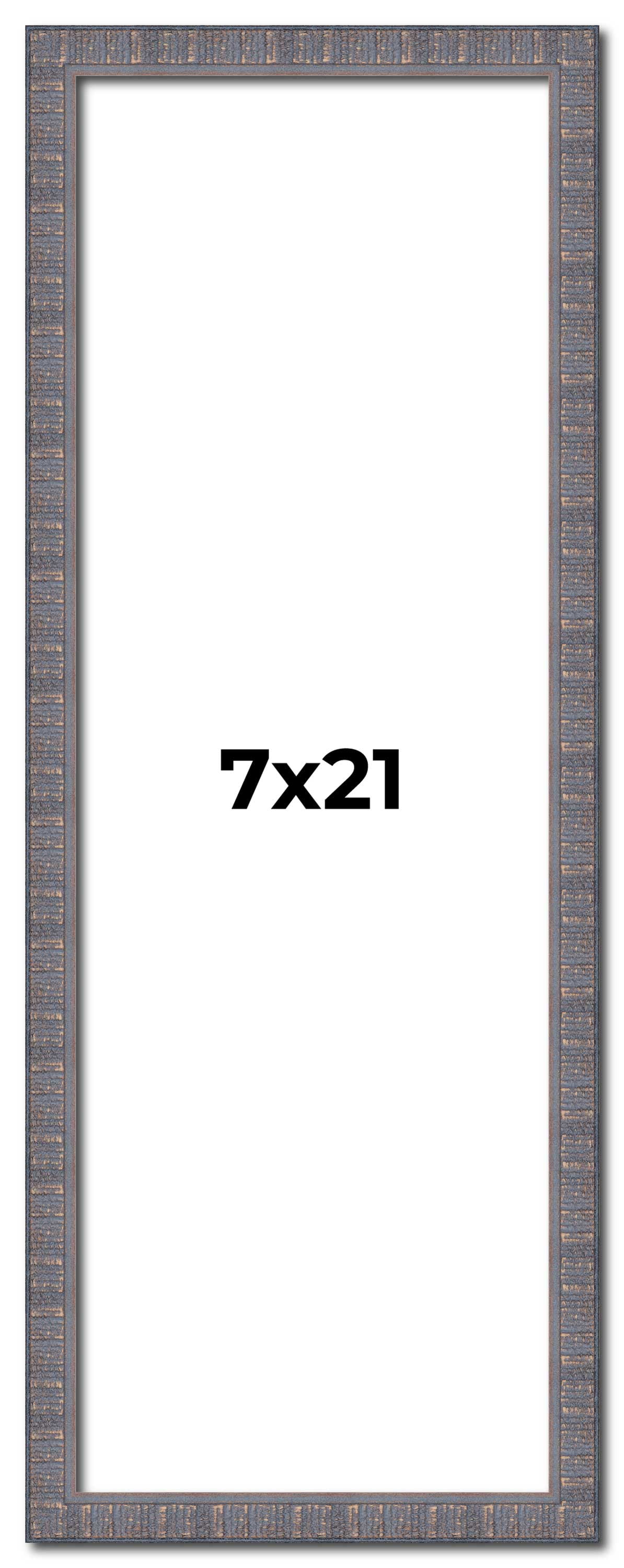 7x21 Frame Slate Blue Distressed Rustic Solid Wood Picture Frame | 0.75 ...