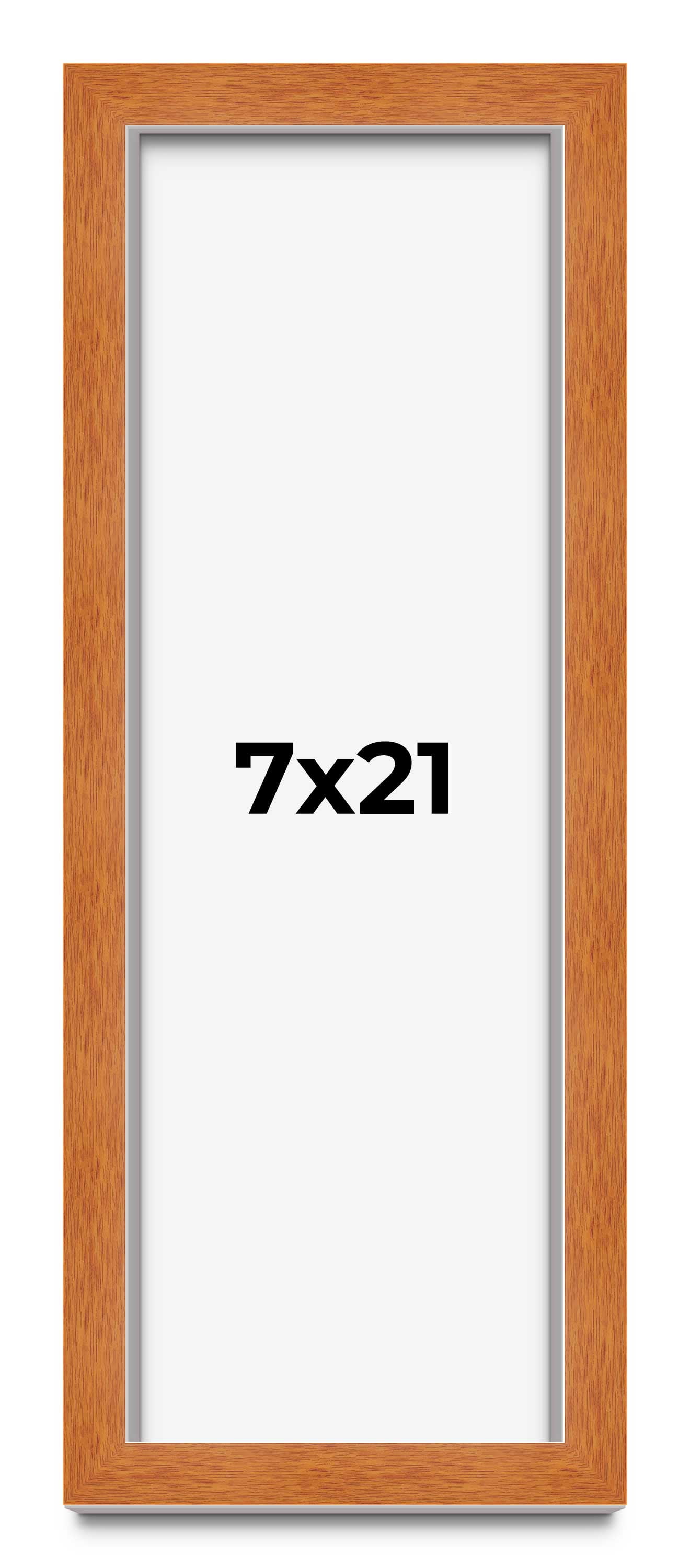 7x21 Shadow Box Frame Brown | 0.875 Inches Deep Real Wood Contemporary ...