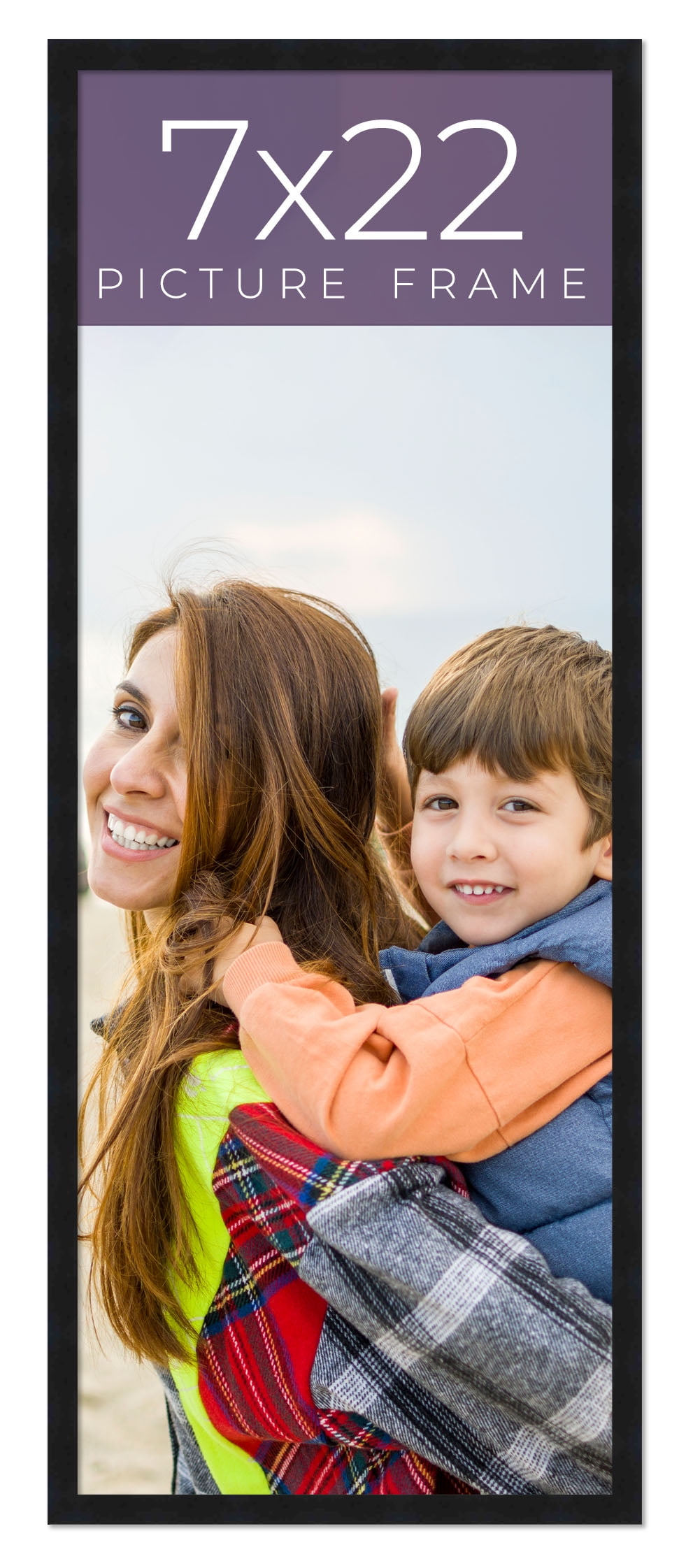 7x22 Frame Black Real Wood Picture Frame Width 0.75 inches | Interior ...