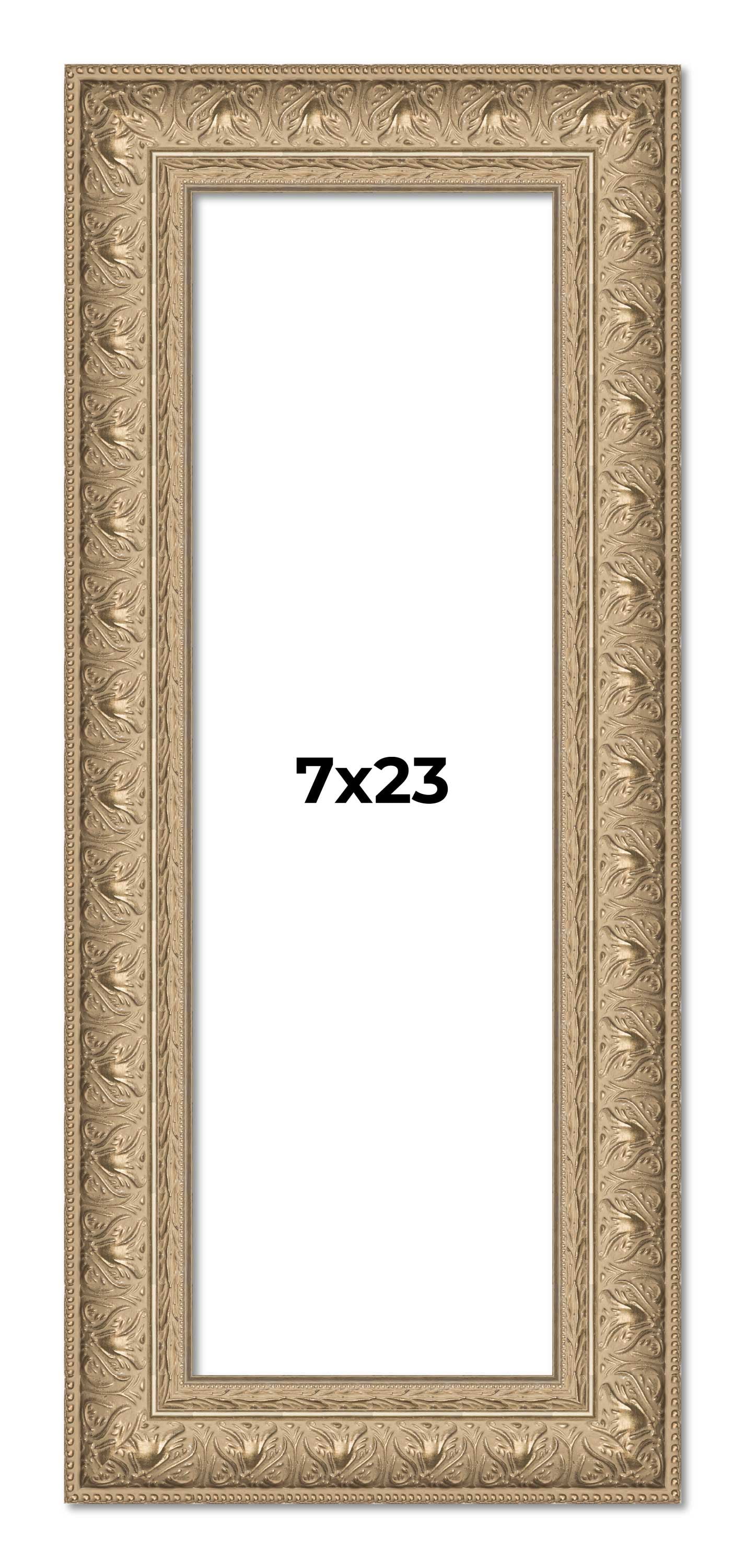 7x23 Frame Ornate Silver Beaded Solid Wood Picture Frame Width 2.5 ...