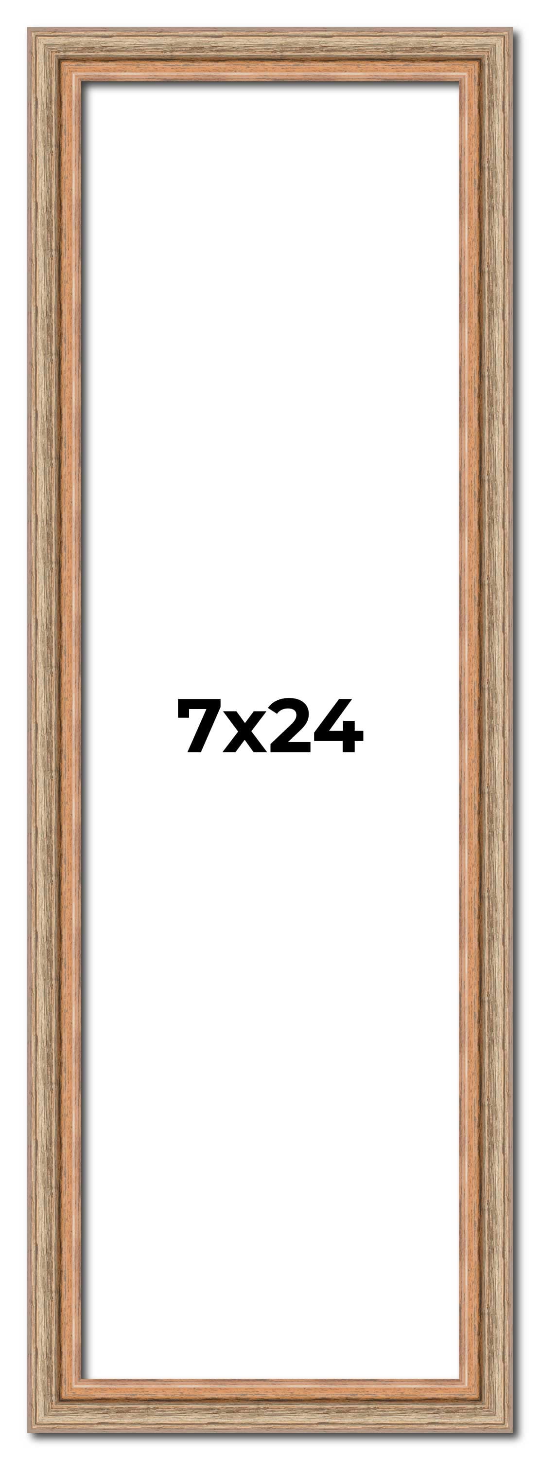 7x24 Frame Brown 60's Wooden Cabinet Solid Wood Picture Frame | 1 Inch ...