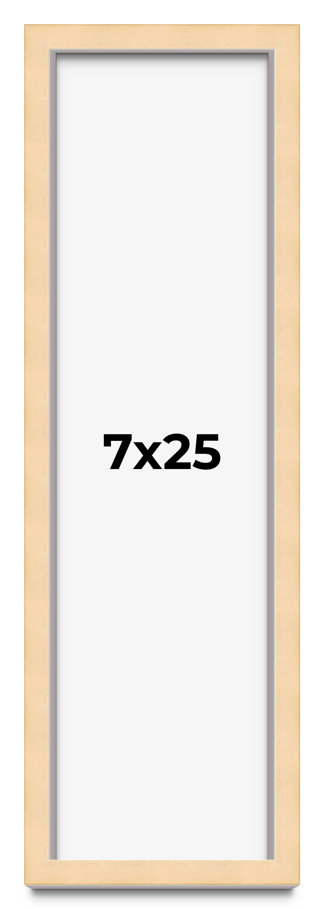 7x25 Frame Beige Real Wood Picture Frame Width 0.75 inches | Interior ...
