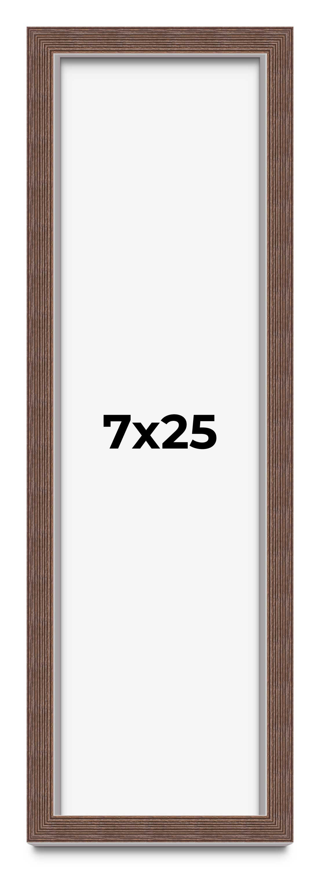 7x25 Shadow Box Frame Brown | 1.125 inches Deep Real Wood Rustic ...