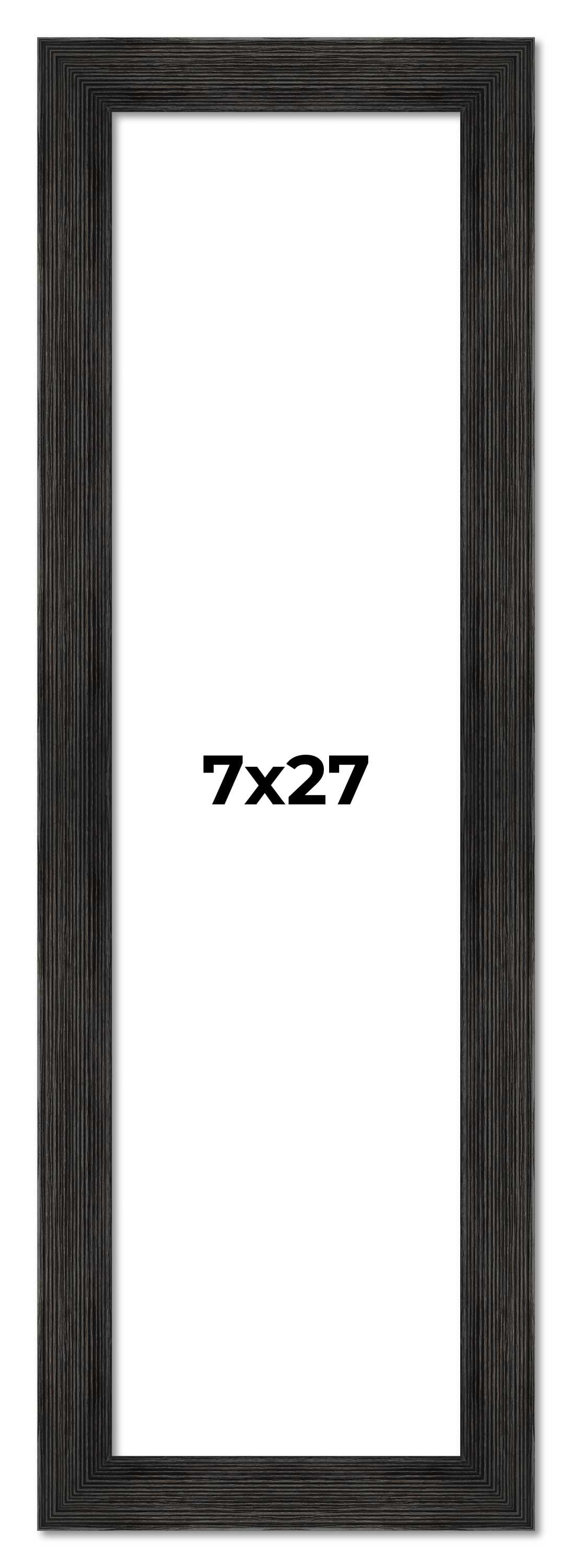 7x27 Frame Black Rustic Barnwood Solid Wood Picture Frame | 1.5 Inch ...