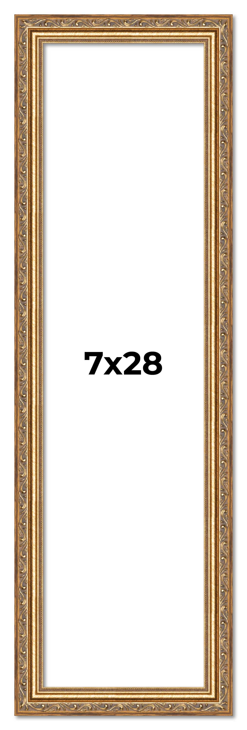 7x28 Frame Gold Solid Wood Picture Frame Width 1.25 Inches | Interior ...
