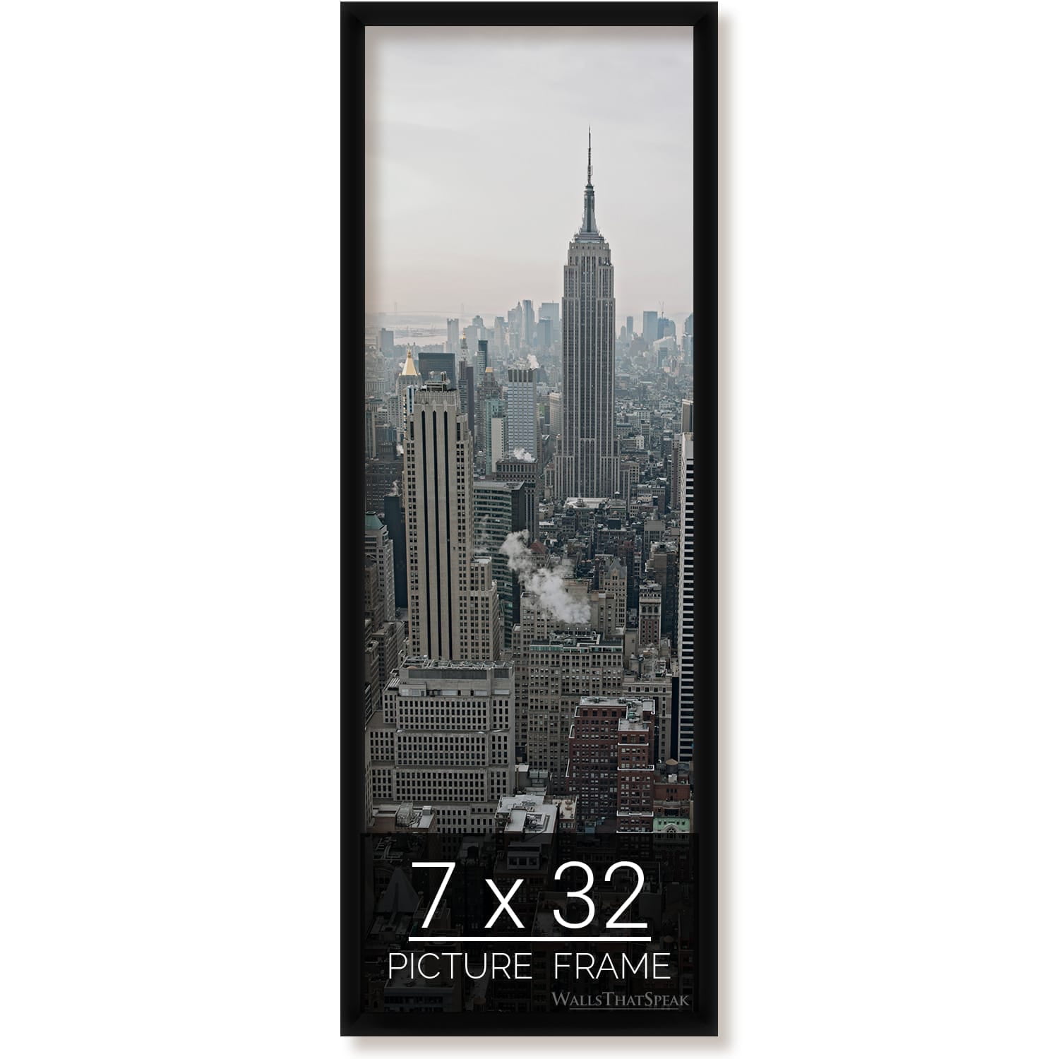 7x32 Black Picture Frame for Puzzles Posters Photos or Artwork ...