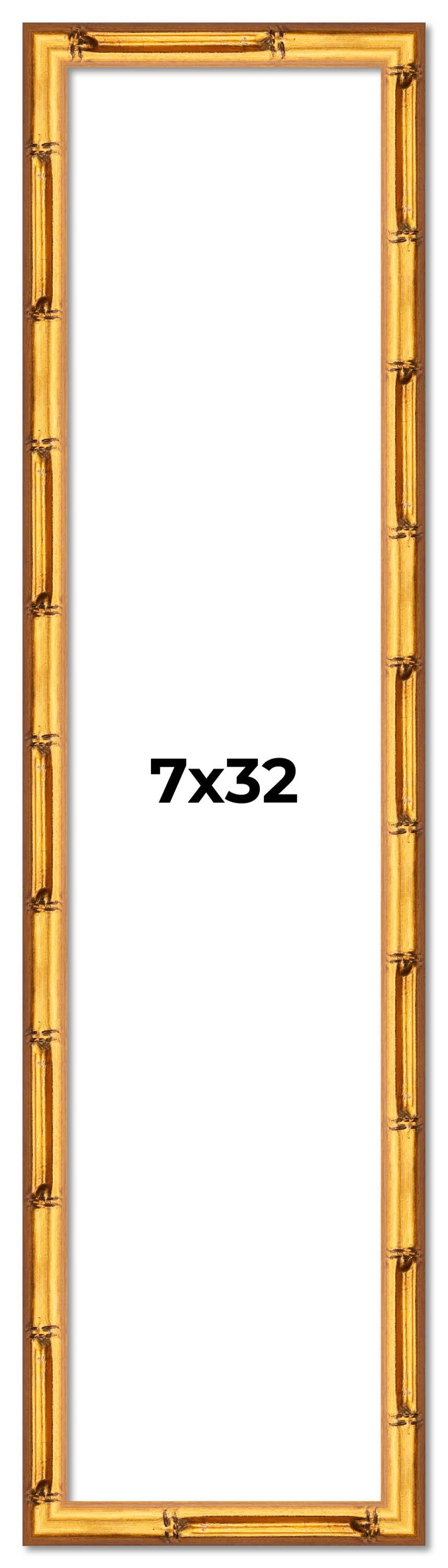 7x32 Frame Gold Bamboo Picture Frame - Complete Modern Photo Frame ...