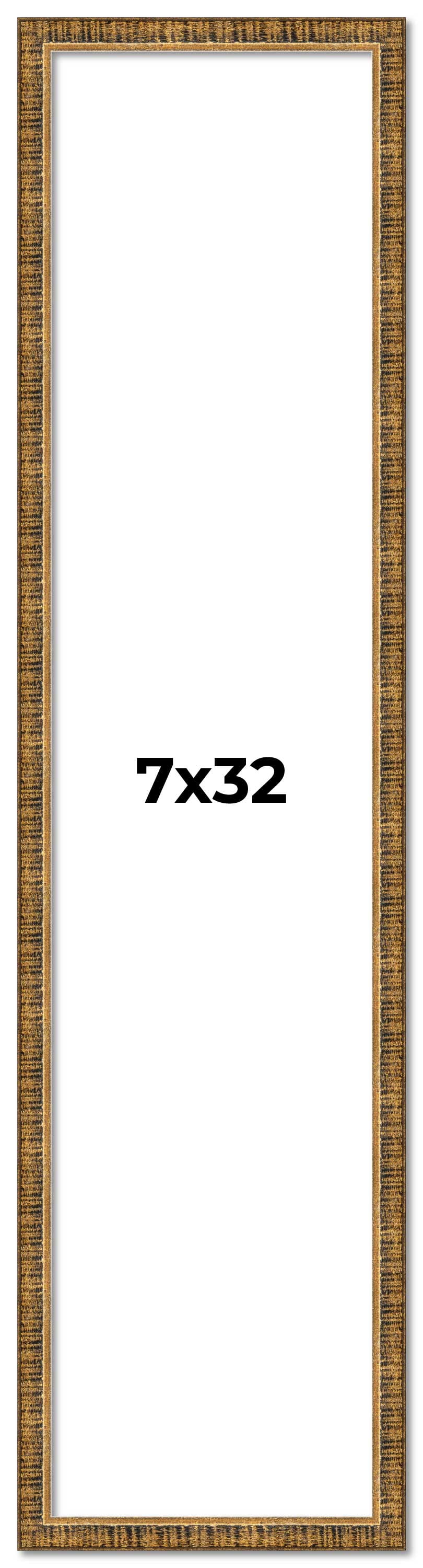 7x32 Frame Gold Solid Wood Picture Frame - Complete Modern Photo Frame ...
