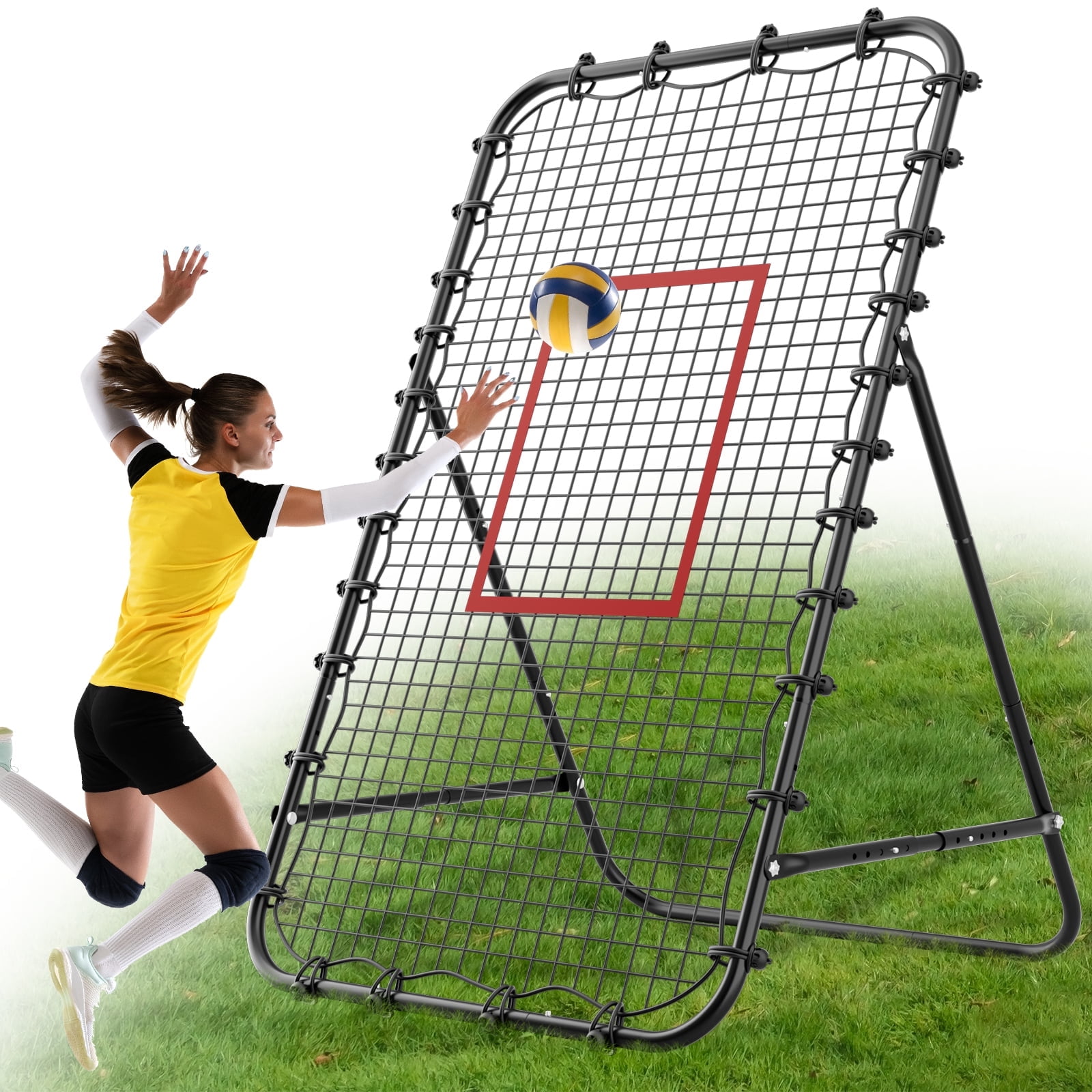 7x4 FT Volleyball Rebounder Net，Ultimate Training Equipment for ...