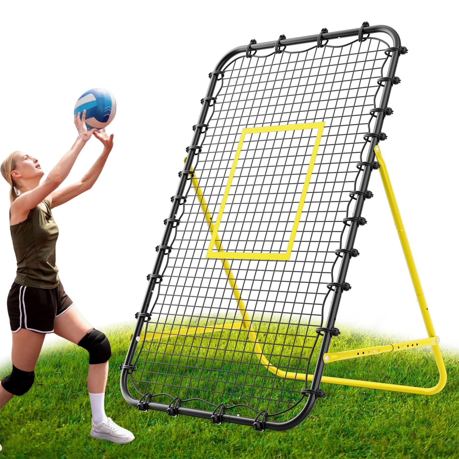 7x4 FT Volleyball Rebounder Net，Ultimate Training Equipment for ...