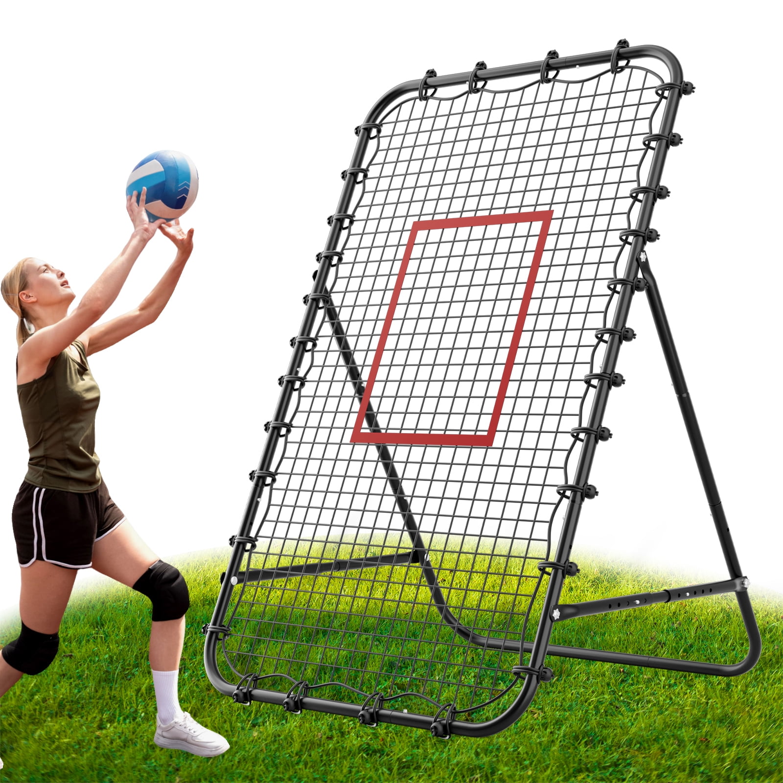 7x4 FT Volleyball Rebounder Net，Ultimate Training Equipment for ...