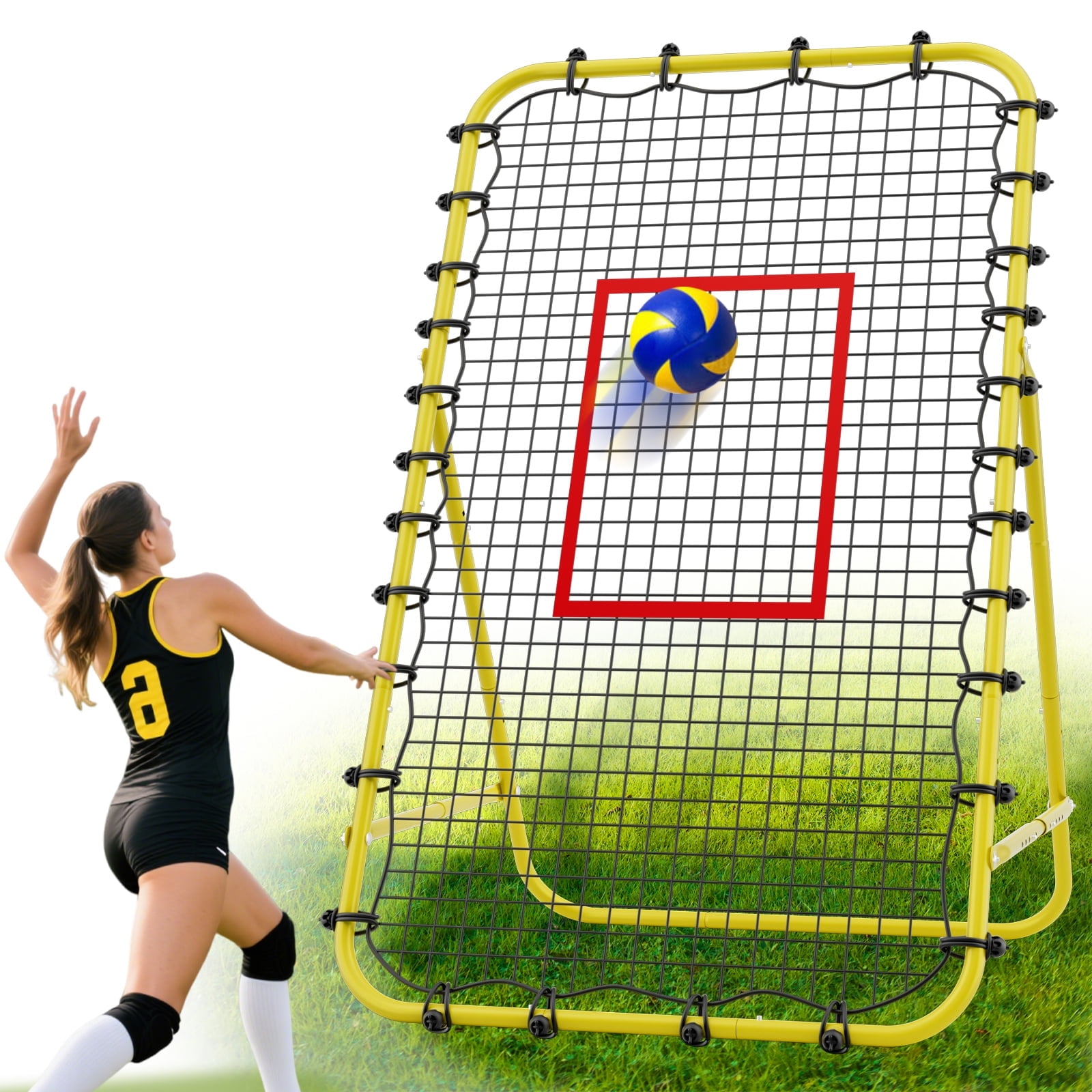 7x4 FT Volleyball Rebounder Net，Ultimate Training Equipment for ...