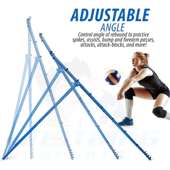 7x4 Feet Volleyball Rebounder for Skill Improvement - Adjustable Angles ...