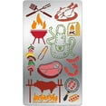 7x4 Inch BBQ Theme Metal Stencils Stainless Steel Painting Stencils for ...