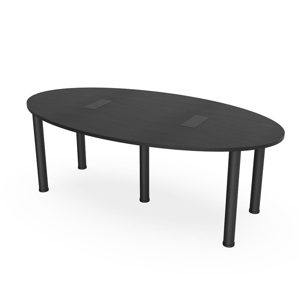 7x4 Oval Conference Room Table With Power And Data Post Legs - Walmart.com