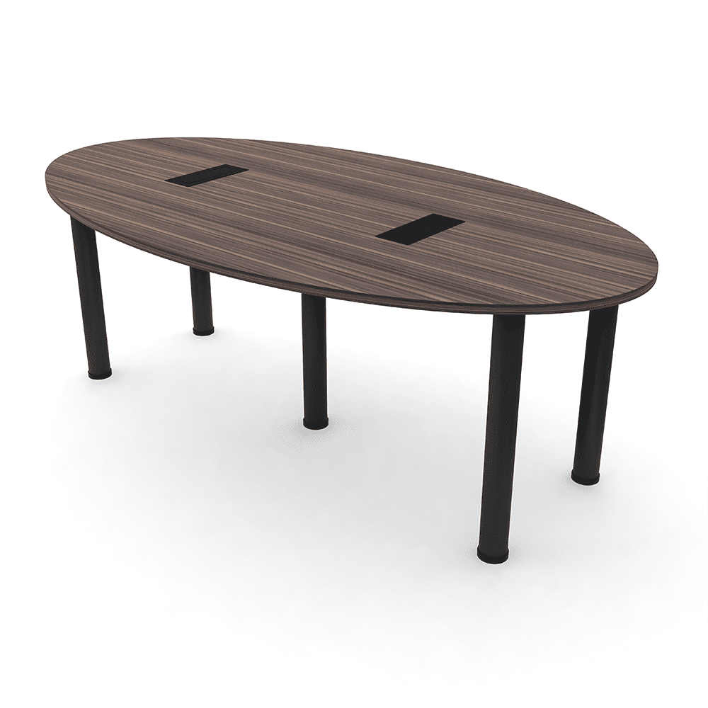 7x4 Oval Conference Room Table With Power And Data Post Legs - Walmart.com