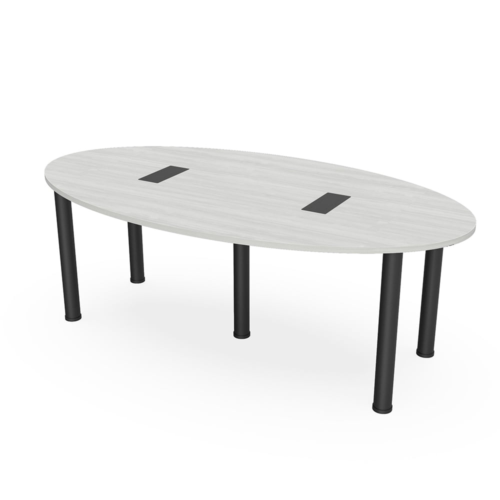 7x4 Oval Conference Room Table With Power And Data Post Legs - Walmart.com