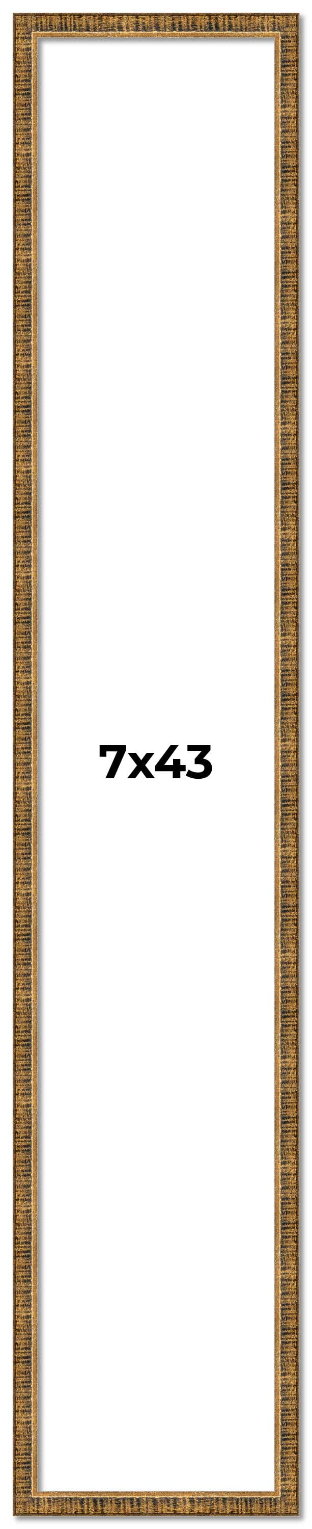 7x43 Frame Gold Solid Wood Picture Frame - Complete Modern Photo Frame ...