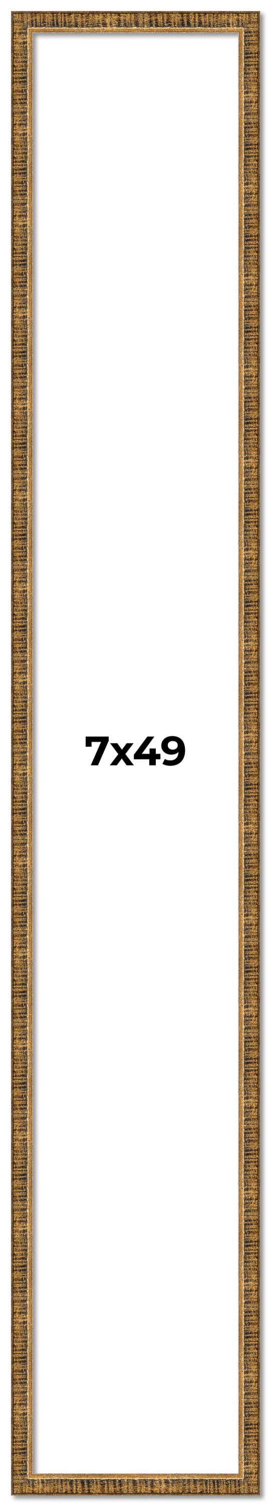 7x49 Frame Gold Solid Wood Picture Frame - Complete Modern Photo Frame ...