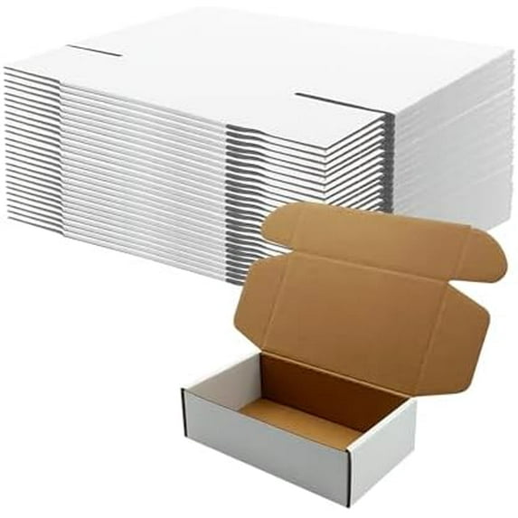 7x4x2 inch Shipping Boxes, White Corrugated Cardboard Box Literature ...