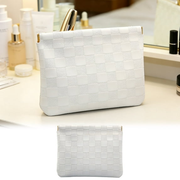 7x5.5 Inch Snap Closure Leather Organizer Pouch - Large Portable ...